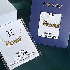 Zodiac Necklaces for Women Constellation Necklace Cancer Leo Virgo Necklace Birthday Jwelry Gifts for Friends