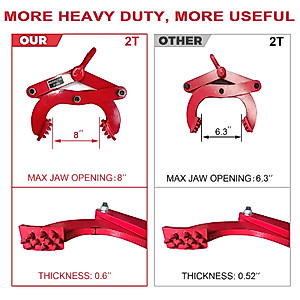 Pallet Puller 2T/4409lbs Capacity Heavy Duty Steel Single Scissor for Pulling Pallets, Woods and Other Things Easily, 8 Inches Bigger Jaw Opening Pallet Grabber