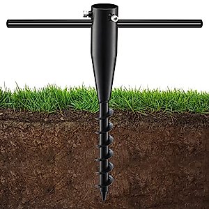 Lilyvane No Dig Portable Umbrella Holder,Heavy Duty Metal Umbrella Anchor Holder for Tree,Flag,String Lights Pole,Fishing Rod,Outdoor Park Patio Umbrella Stake for Ground,Sand