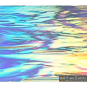 Fabric Empire Vinyl Upholstery Plain Holographic Mirror Glossy Fabric 54" Wide Sold by The Yard