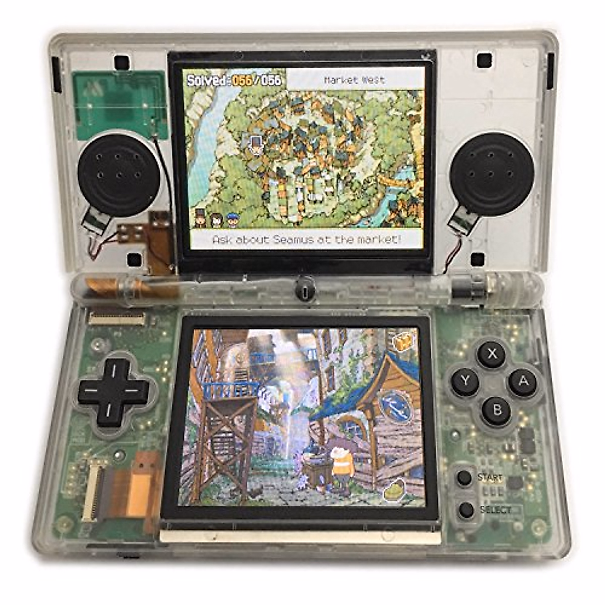 ValueDeluxe Custom Transparent BLACK EDITION Nintendo DS Lite System Hand held Gaming Console