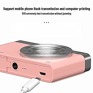 Portable Digital Camera for Photography, 50 Million Pixels Vlogging Camera, 1080P Camera with 2.88'' IPS Screen, 16X Zoom Compact Portable Mini Rechargeable, Gifts for Students Teens Adults (Pink)