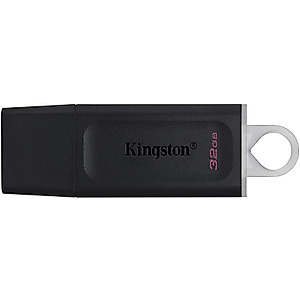 Kingston 32GB Flash Drive DataTraveler Exodia (Bulk 2 Pack) USB 3.2 Type-A Drive 100MB/s High Speed PenDrive for Computer or Laptop (DTX/32GB) Bundle with (1) Everything But Stromboli Lanyard
