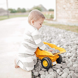 CAT Shovel and Sift Dump Truck Ride-On Toy for Kids and Children Ages 1-3 Years Old, Featuring Realistic Job Site Sounds and Removable Sifter and Shovel, Yellow/Black, by Kid Trax