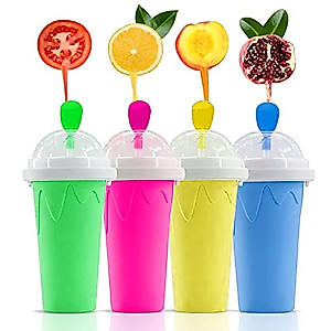 Benlight Slushy Cup | Travel Portable Instant Slushie Maker Cup Double Layer | TIK TOK Quick Frozen Magic Squeeze Cup | Homemade Milk Shake Coca Cola Ice Maker | Slushy Maker Cup for Kids & Family