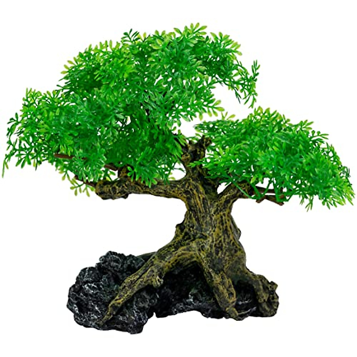UNEAK - Aquarium Bonsai Tree Plant Fish Tank Decorations Medium/Large Resin Plastic Artificial Plants Flower Ornament Beta Goldfish Decoration Ornaments Freshwater & Saltwater Décor