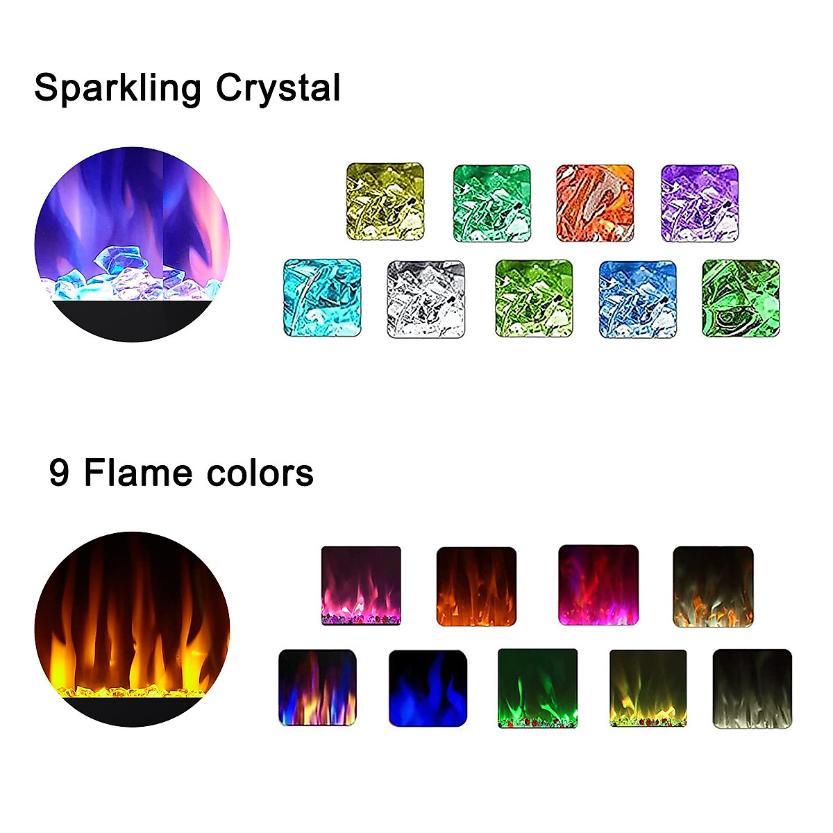 36 Inch Electric Fireplace Recessed and Wall Mounted, in-Wall Electric Fireplace with Adjustable Flame Colors, Touch Screen, Remote Control, Easy to Install,750w/1500w (36)