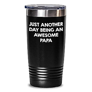 Papa's Day Delight, Funny Quote Gifts from Men to Awesome Papas, Unique Mother's Day Tumbler