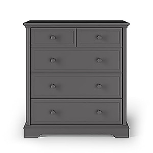 Child Craft Universal Select 4 Drawer Chest, Storage for Nursery or Kids Room, Cool Gray