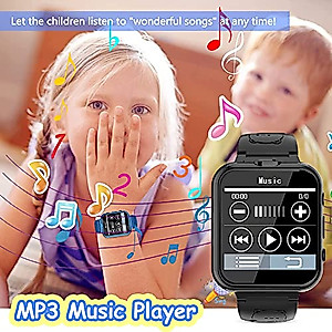 clleylise Kids Smart Watch Boys Girls,Smart Watch for Kids with 24 Games Alarm Clock Pedometer Music,Hd Camera Multifunction Touch Screen,Educational Gifts for Kids 3-14 Years Old