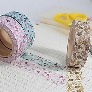 Washi Tape 33 Feet Long Each Roll DIY Japanese Masking Tape Decorative Masking Tape Scrapbooking Tape for Arts Crafts Office Party Supplies and Gift Wrapping