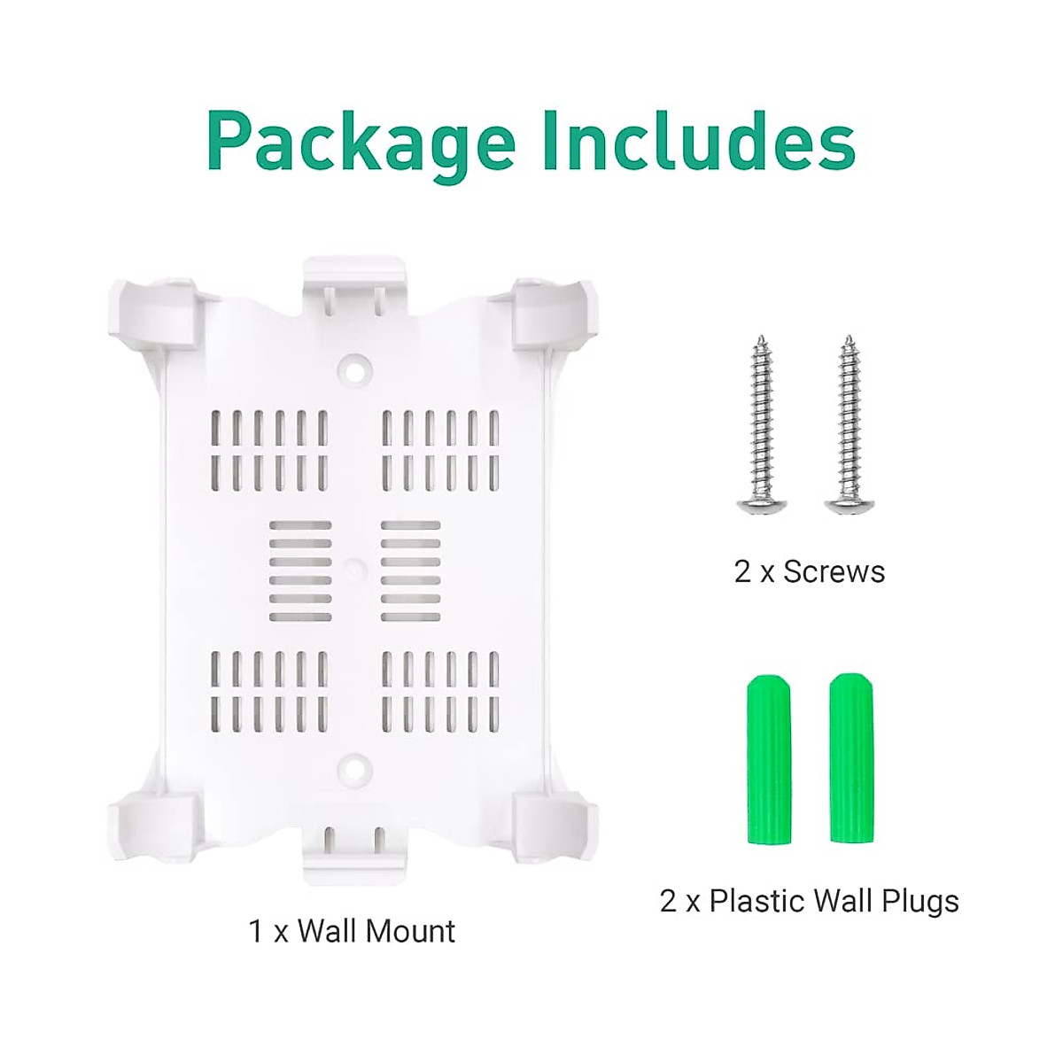 GL.iNet WiFi Router Holder Wall Mount with Screws, Compatible with GL-A1300 (Slate Plus), GL-SFT1200 (Opal), GL-MT1300 (Beryl) Router, Networking Device Bracket, Easy to Install (White)