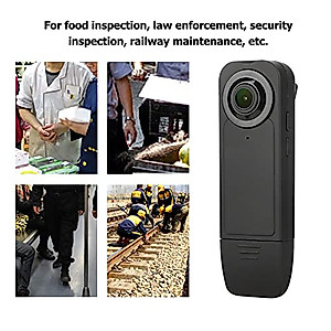 ASHATA Mini Body Camera HD 1080P Auto Save 6 Hours Battery Support 32GB Back Clip Law Enforcement