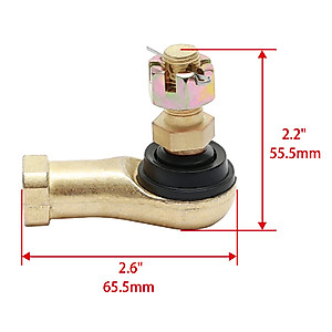 Tie Rod End Kit, Compatible With 2000-2012 Yamaha Big Bear 400, 2003-2006 Kodiak 400/450, 07-12 Grizzly 350/400 / 450, 04-06 Bruin 350, 06-10 Wolverine 350/450 Ball Joint Set ATV UTV Accessories