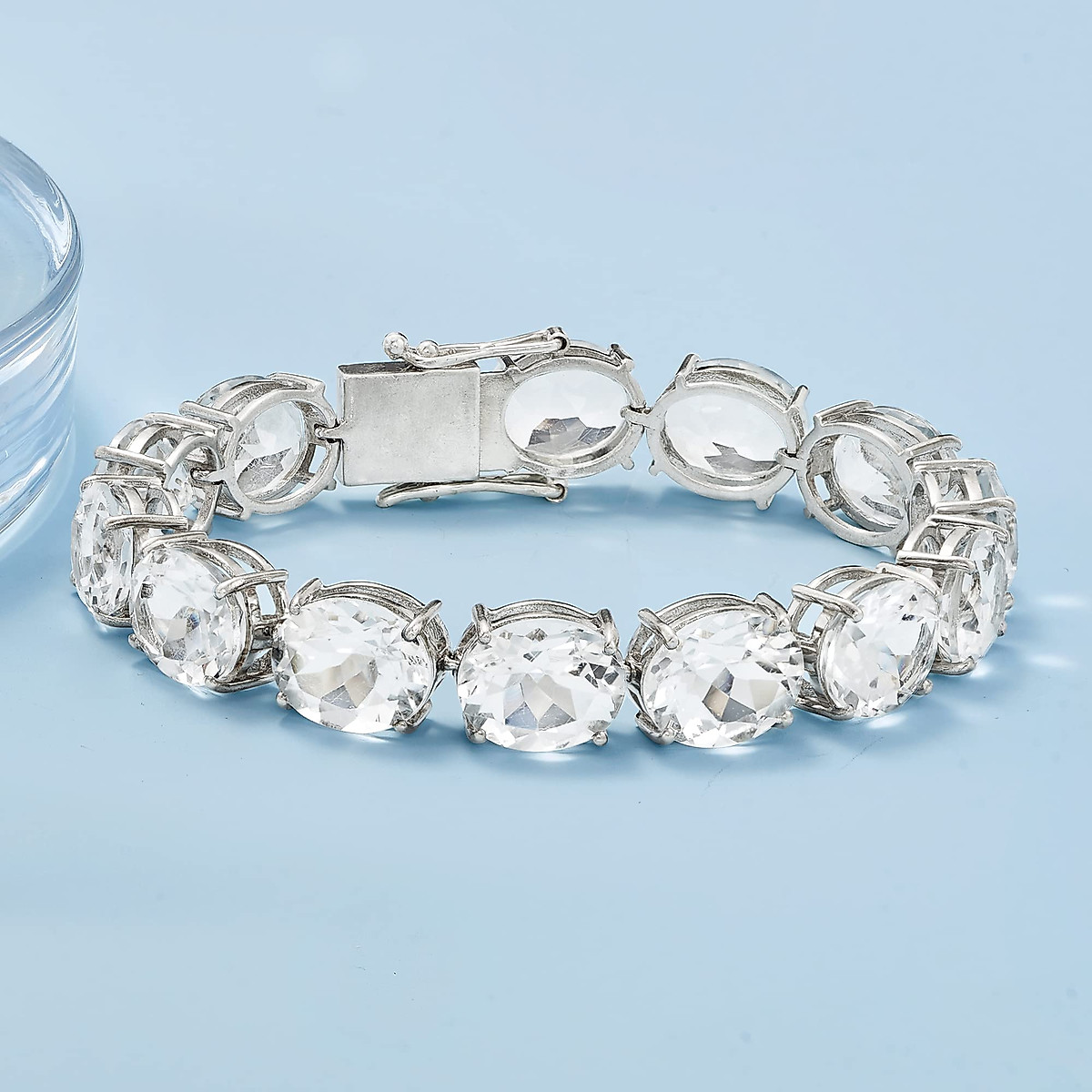 Ross-Simons 55.00 ct. t.w. Rock Crystal Bracelet in Sterling Silver. 7 inches
