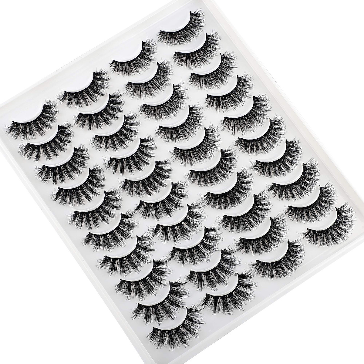 20 Pairs Lashes Wispy Eyelashes 4 Styles False Eyelashes 3D Faux Mink Lashes Wholesale Bulk Natural Fake Eyelashes Dramatic Long Eyelashes by Calphdiar