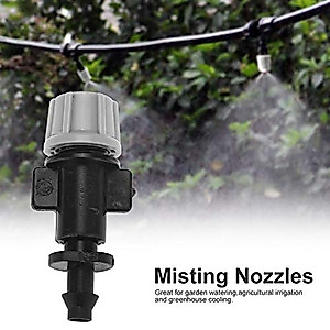 50pcs/Set Misting Nozzles Plastic Sprinkler Head Atomizer Nozzles for Patio Garden Agricultural Greenhouse Drip Irrigation Outdoor Cooling System