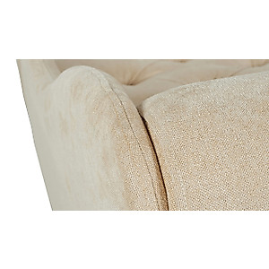 Jennifer Taylor Home Harrison Tufted Roll Arm Lorilee Lounge, Beige Chenille