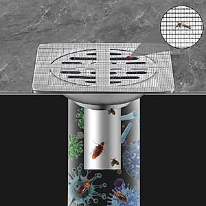 120 Pcs 4" X 4" Disposable Shower Drain Cover Hair Catcher Shower Drain Mesh Stickers, for Bathroom, Laundry, Bathtub, Kitchen Sink,Window Screen Repair etc.