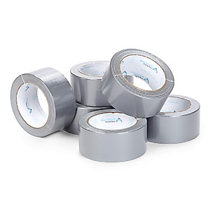 Blue Summit Supplies 6 Pack Duct Tape Multi Pack, Tear by Hand Design, Silver, Strong 7mil Thickness, Commercial Grade Strength, 30 Yard Length, 180 Total Yards Value Pack