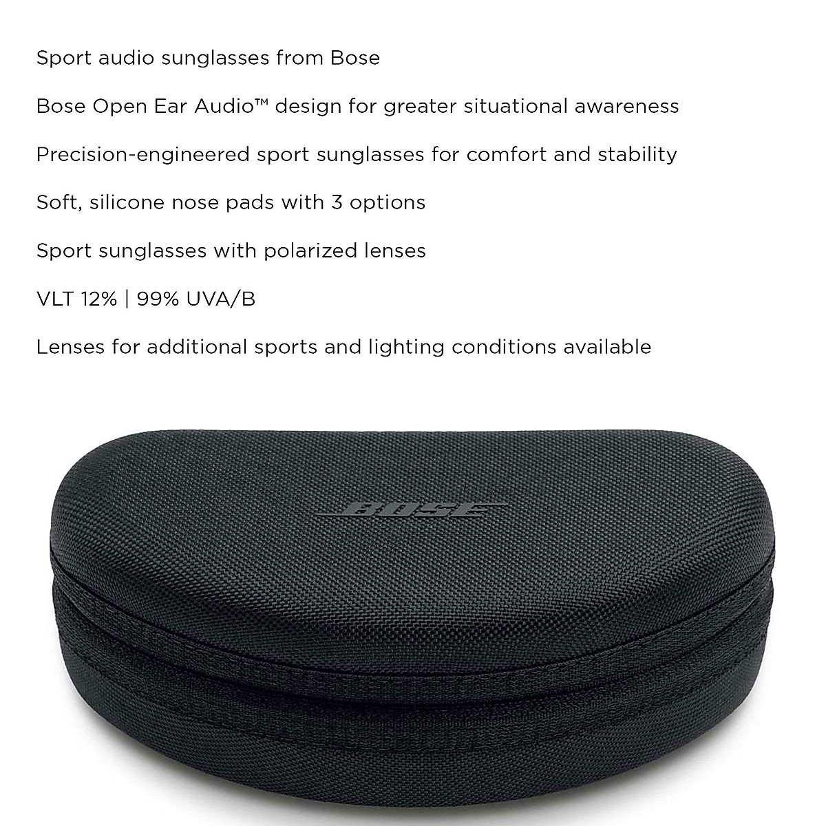 Bose Frames Tempo - Sports Audio Sunglasses with Polarized Lenses & Bluetooth Connectivity – Black