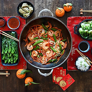 Hestan - NanoBond Collection - Titanium Stainless Steel 14-Inch Wok with Lid - Toxin, PFAS, & Chemical Free Clean Cookware, Induction Cooktop Compatible