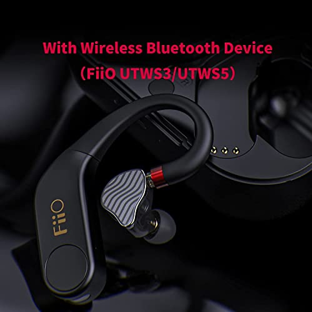 FiiO JadeAudio JH3 Headphone Earphone Wired High Resolution 0.78mm 2pins 1DD+2BA Bass Heavy Compatible with Android, iOS, Windows, Mac for Smartphones/PC/Laptop(Black)