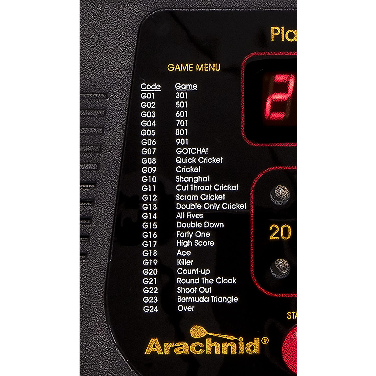 Arachnid Cricket Pro 650 Standing Electronic Dartboard Black
