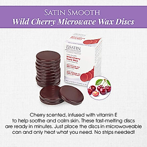Satin Smooth Wild Cherry Microwave Wax Discs 12 counts per pack