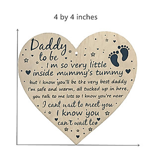 Dadaly Decor Daddy to Be Sign Gifts from Bump for Dad/Father New Born Baby Son Daughter Plaque