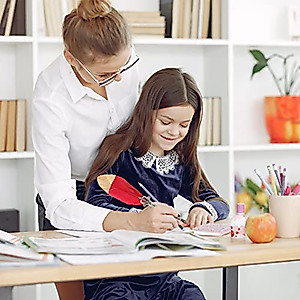 Operitacx Calligraphy Pens Quill Pen and Ink Set with Calligraphy Dip Pen Inkwell Stand Replacement Nibs for Writing Paper Letter Birthday Gift Wine Red Fountain Pen Ink