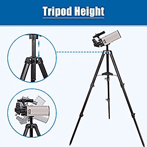 Maksutov-Cassegrain Telescope, Mak70 Telescopes for Adults Kids 1000mm Focal Length 70mm Objective Lens, Beginners Astronomy Telescope with Slow Motion Gimbal Tripod