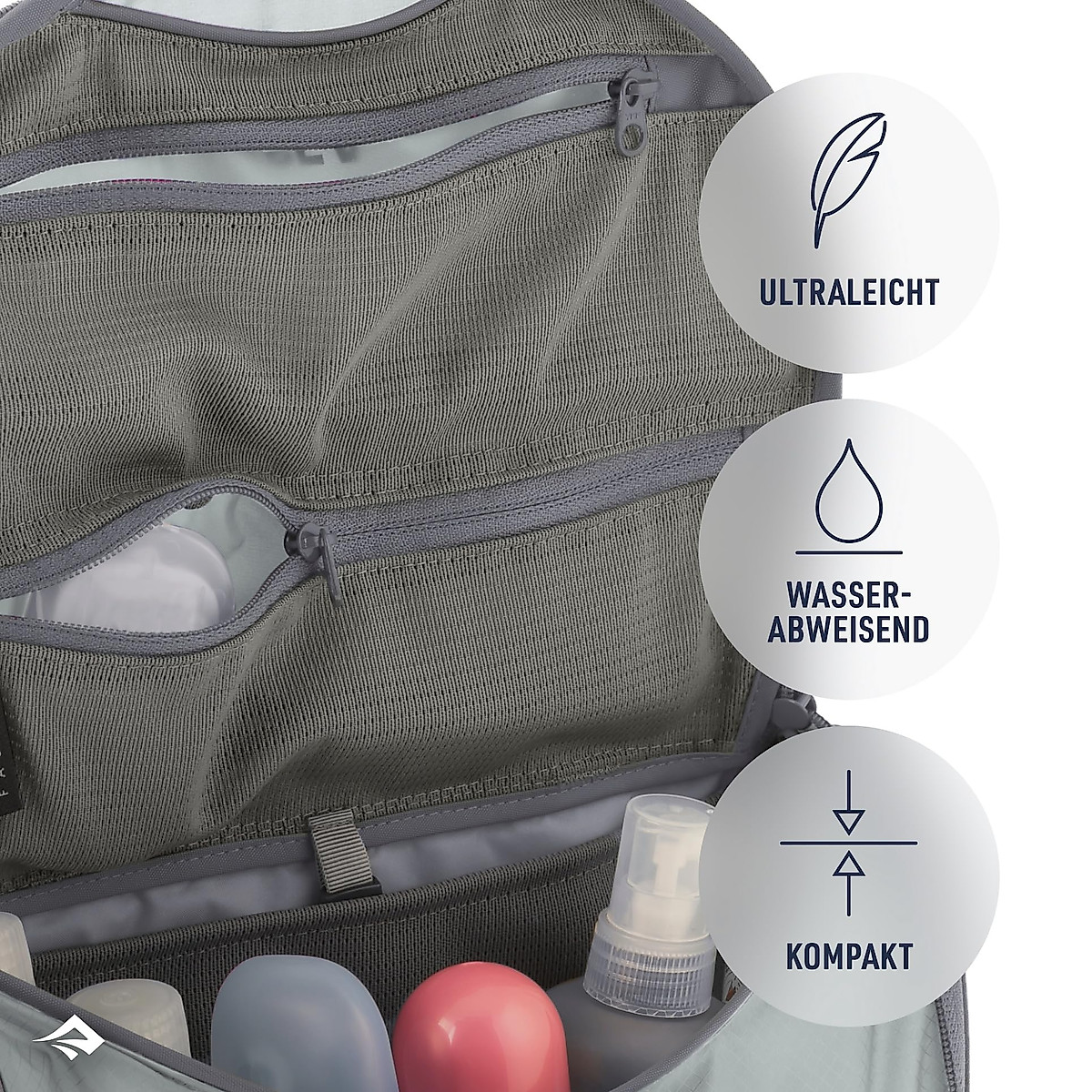 Sea to Summit TravellingLight Hanging Toiletry Bag, Travel Organizer for Men and Women, Mini, Spicy Orange