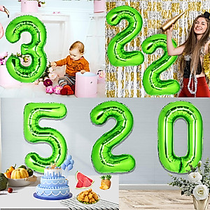 40 Inch Giant Light Green Number 3 Balloon, Helium Mylar Foil Number Balloons for Birthday Party, 3rd Birthday Decorations for Kids, Anniversary Party Decorations Supplies (Light Green Number 3)