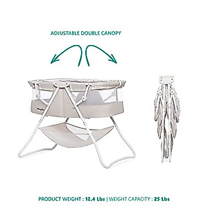 Dream On Me Karley Bassinet, Grey