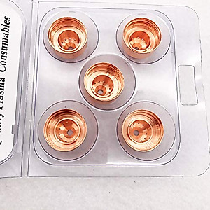 5PCS Air Plasma Cutter Nozzles Tips Electrode Cap Cutting Consumables for Cutting Torch