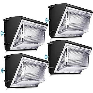 LEDMO 4 Pack LED Wall Pack Lights 120W - Repalces 800W HPS/HID Light 15600LM Wall Mount Light 5000K Commercial and Industrial Outdoor Security Flood Lighting for Buildings Warehouses Parking Lots Yard