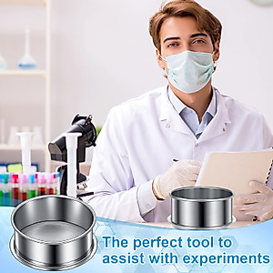 Youyole 200 Mesh Lab Sieves 10 x 4 cm Test Sieve 304 Stainless Steel Wire Cloth (0.074 mm) Aperture for Industrial Laboratory