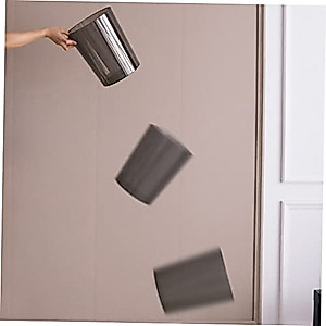 STOBOK 2pcs Decorative Kitchen Wastebasket Cans Bathroom Container Offices Paper Small Translucent Ash-bin Lidless Unique for Clear Bucket Bag Large Basket Uncovered Black Pot Bedrooms
