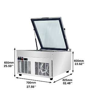 Kolice Commercial Tabletop Ice Cream Showcase Freezer, Countertop Ice Cream Display Freezer, Desktop Ice Cream Showcase with 9 Drums/6 Pans