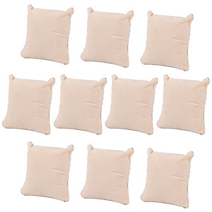 AUEAR, 10 Pack Beige Velvet Watch Pillows Small Jewelry Displays Pillow Bracelet Bangle Cushions Display Pillow for Jewelry Gift Box