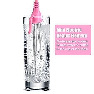 600W Mini Water Heater, Electric Heater Element, Boiler Hot Water Coffee Immersion Travel Use for Home Use, Office, University Dormitory or Travel Use 220V