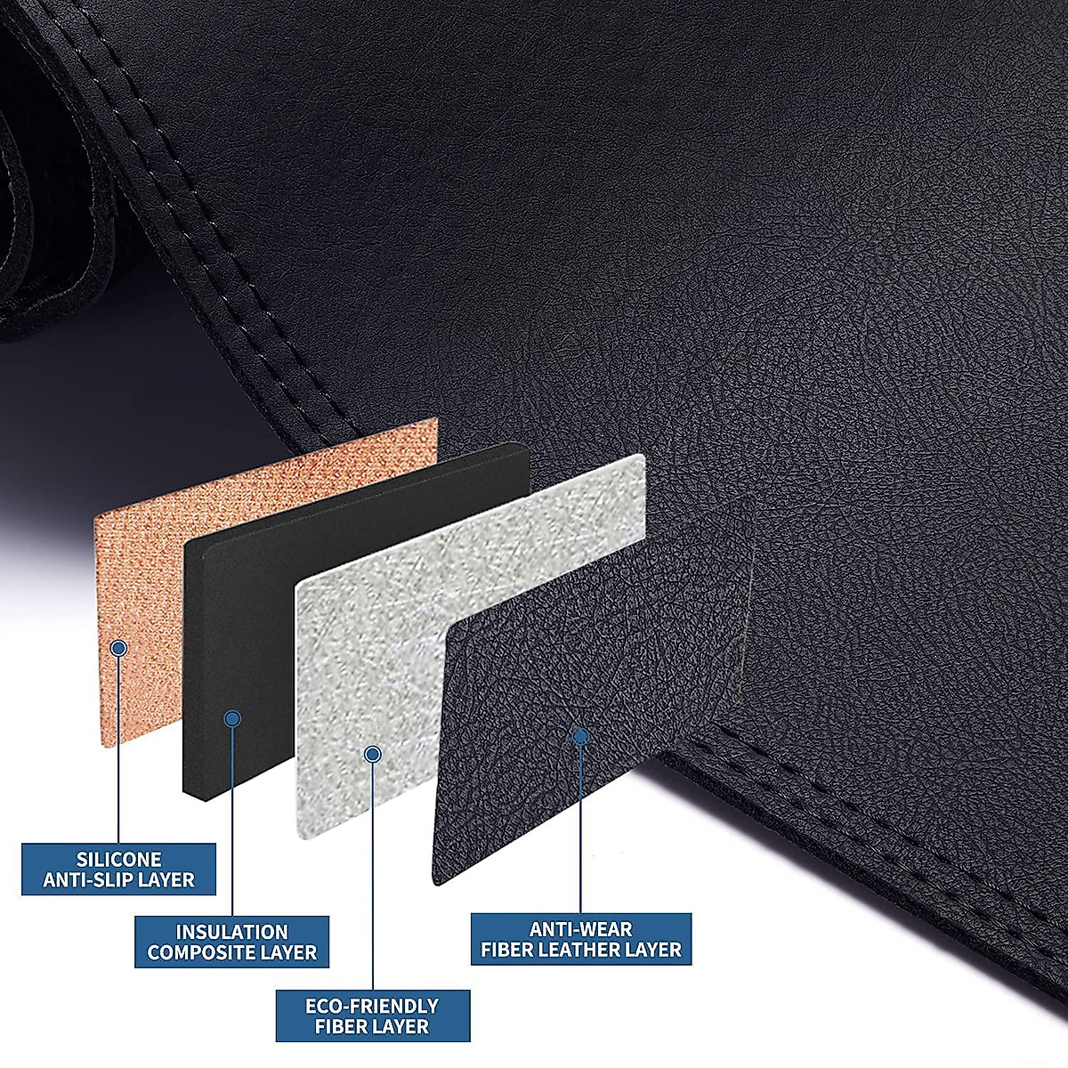 BDFHYK Dashboard Dash Cover PU Dash Mat Compatible with 2007-2013 Silverado and Sierra, 2007-2014 Tahoe Suburban Avalanche and Yukon