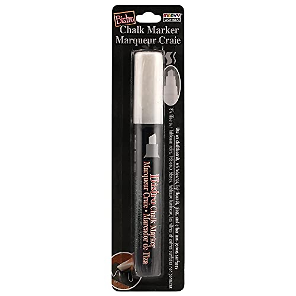 Uchida 483-C-0 Chisel Tip Bistro Window Chalk Marker, White