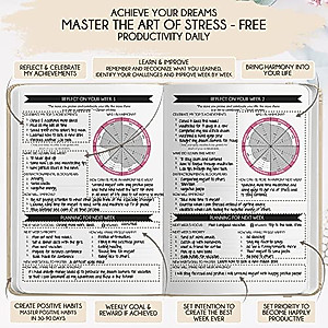 Daily Self Care and Manifestation Journal - A 5 Minute Journal, A 90 Day Planner Journey, Creating Your Dream Life, Vision Board, Guided Journal, & Personal Gratitude Journal - Undated Daily Planner