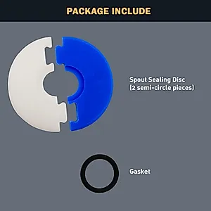 Flibyt Bathtub Spout Back Seal, Protect Bath Finished Wall from Water, Tub Spout Water Leakage Disc Seal for 1/2" Copper Pipe (OD 0.63" / 16mm)