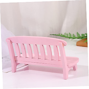 VOSAREA Unique Mini Wooden Settee Model Excellent Craftsmanship for Home Office Decor