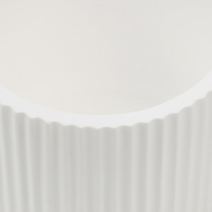 KUMGROT Bathroom Accessory Cotton Ball Holder Diatomaceous Earth Swab Dispenser Absorbent Qtip Holder Restroom Organizers Cotton Round Pads Storage, 360ml (White)