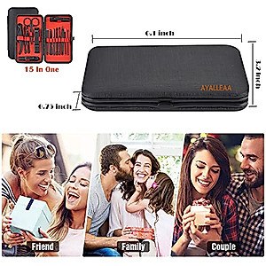 Manicure Set Pedicure Nail Clipper kit 15 In 1 Professional Grooming Care Tools Nose Hair Scissors File Best Gift with Luxurious Case for Man Women (Red)