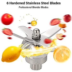 GEMAT Professional Countertop Blender with 1400-Watt Base, Smoothie Blender ,Built-in Timer ,High Power Blender 2L Cups for Frozen Drinks ,Shakes and Smoothies